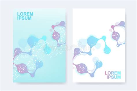 Scientific Brochure Design Template Vector Flyer Layout Molecular