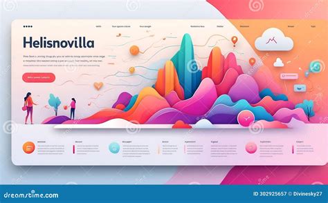 Dynamic Design Canvas Modern UI UX Page AI Generate Stock Illustration Illustration Of User