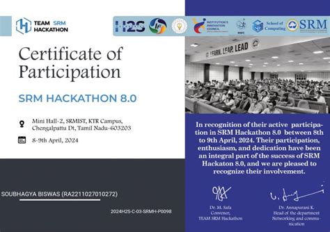 Soubhagya Biswas On Linkedin Hackathon Certificateofparticipation