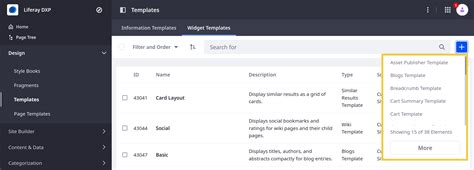 creating a widget template liferay official documentation liferay learn
