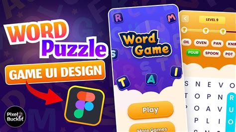 Figma Game Design Creating A Word Puzzle Game Ui Figma Ui Design Pixelbucket Youtube