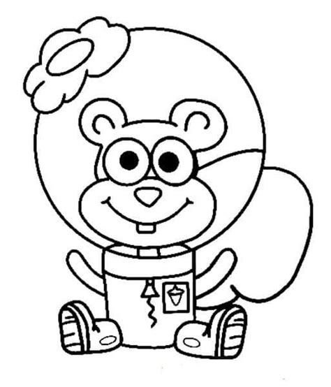 Sandy Cheeks Coloring Pages