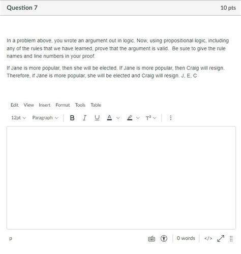 In A Problem Above You Wrote An Argument Out In