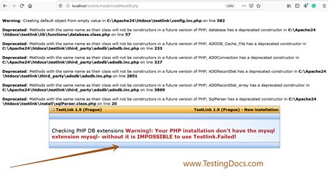Enable Mysql Extensions In I Testingdocs