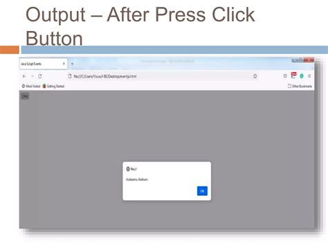 Html Events With Javascript Pptx Web Design And Html Internet