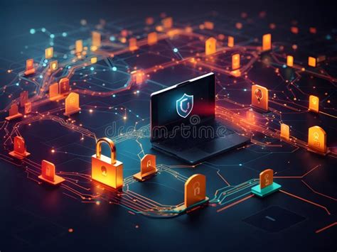 Securing Digital World Data Privacy And Cybersecurity Stock Photo Image Of Holding Locked