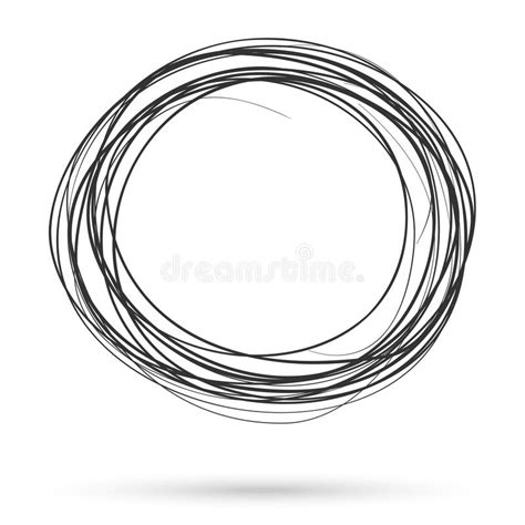 Vector Los C?rculos De Los Movimientos Del Cepillo De La Pintura En El ...