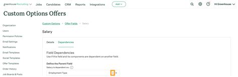 Remove Custom Offer Field Dependencies Greenhouse Support