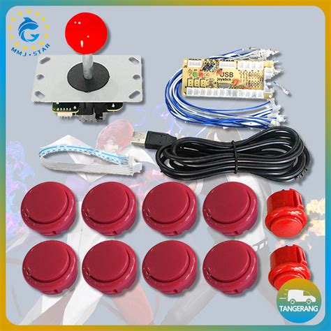 Jual Arcade Game Button And Joystick Controller Kit Kontrol Joystick Konsol Game Shopee Indonesia