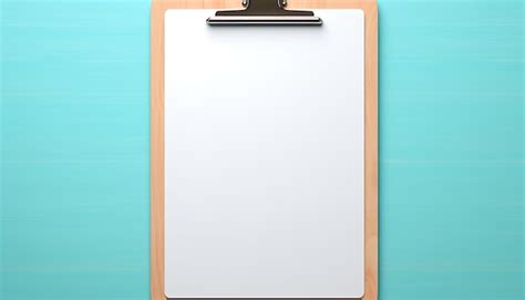 Premium Ai Image Empty Clipboard Mock Up On Wooden Simple White Clip