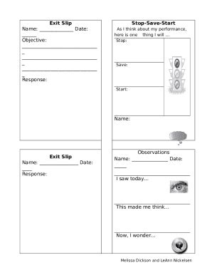 Exit Slip Templates Exit Slip Name Date Doc Template PdfFiller