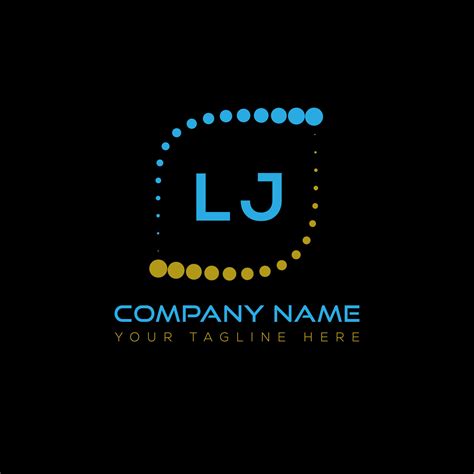 Lj Letra Logo Dise O En Negro Antecedentes Lj Creativo Iniciales Letra Logo Concepto Lj Nico