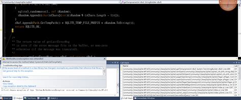 Windows Phone 7 MethodAccessException When Updating A Record In