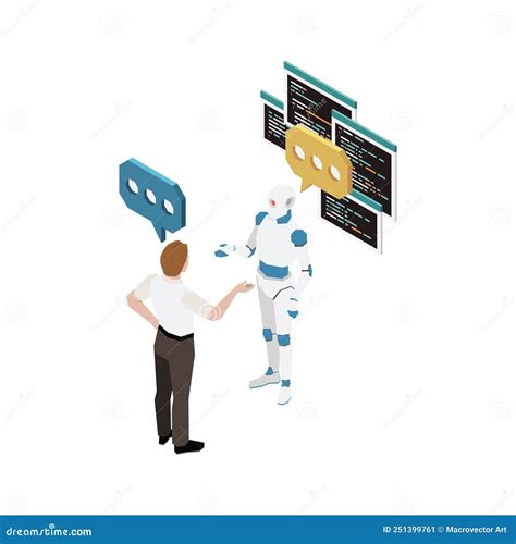 Robot Isometric Illustration Stock Vector Illustration Of Global Isometric