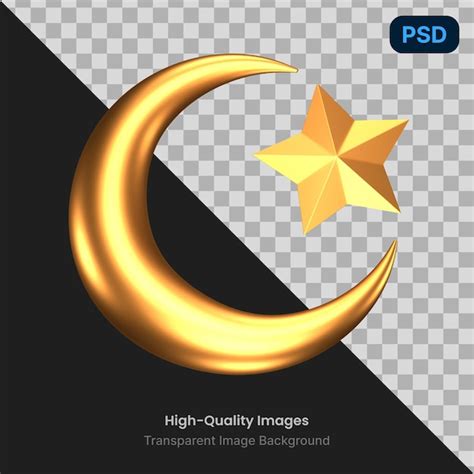 Premium Psd 3d Icon Of A Hilal Moon Ramadan Kareem 3d Icon Set