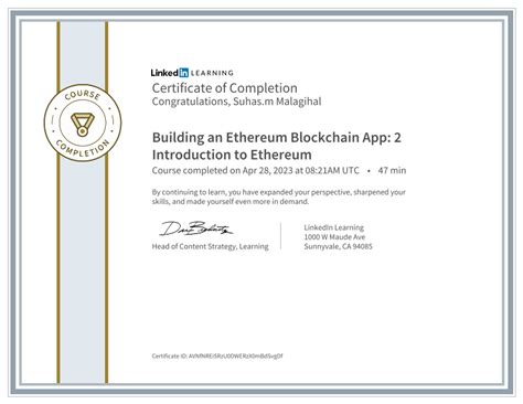 suhas m malagihal on linkedin certificate of completion