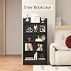 Amazon Com ALISENED Shelf Bookcase Wood Tall Bookshelf And Bookshelves Multifunctional