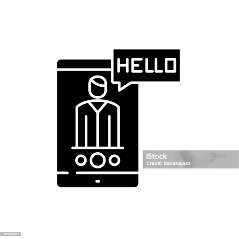 화상 회의 흑인 아이콘 고립 된 배경에 로그인 벡터 화상 회의 개념 기호 그림 개념에 대한 스톡 벡터 아트 및 기타 이미지