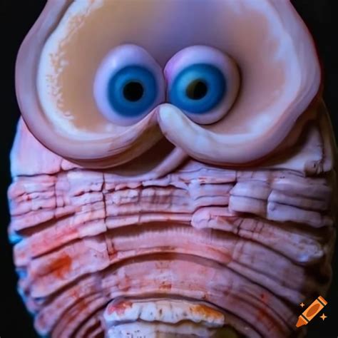 Seashell Rendition Of Spongebob Squarepants In Hyperrealistic Style On