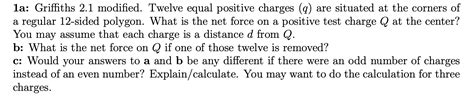 Solved 1a Griffiths 2 1 Modified Twelve Equal Positive