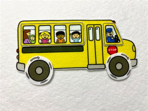 Wheels On The Bus Felt Story Set Flannel Board Circle Time Activity