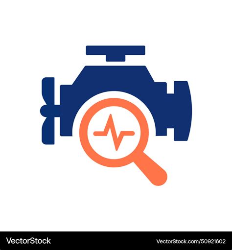 Engine Diagnostics Icon On White Background Vector Image