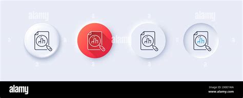 Analytics Graph Line Icon Column Chart Sign Line Icons Vector Stock