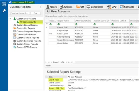 How To Save Report For All Domains Documentation Ad Reports Maxpowersoft