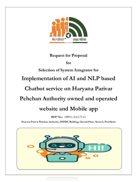 Fillable Online Request For Proposal Rfp For Selection Of System Integrator Fax Email Print