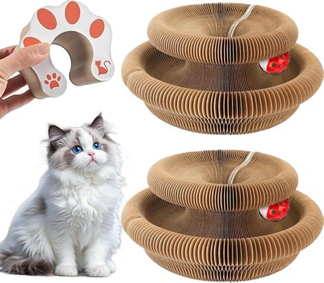 2 Pack Kitty Kurls Cat Scratcher Toy Magic Organ Cat