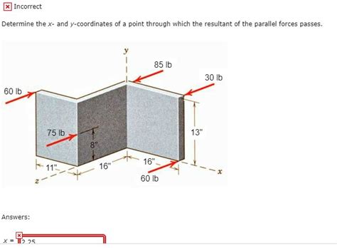 Solved R Incorrect Determine The X And Y Coordinates Of A Chegg