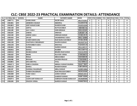 Cps 22 23 Practical Attendance Sheet Pdf