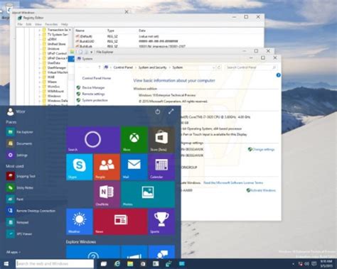 Windows Features Transparent Start Menu With Smaller Start Button