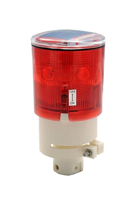 Caution Solar Powered Lights Solar Warning Light 6 Led Red Steady On