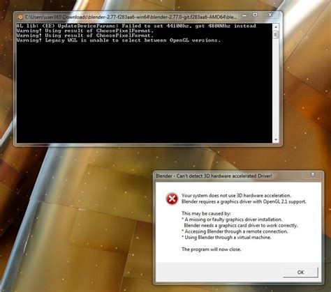 Blender Not Starting Up Cant Detect 3d Hardware Accelerated Driver Blenderhelp