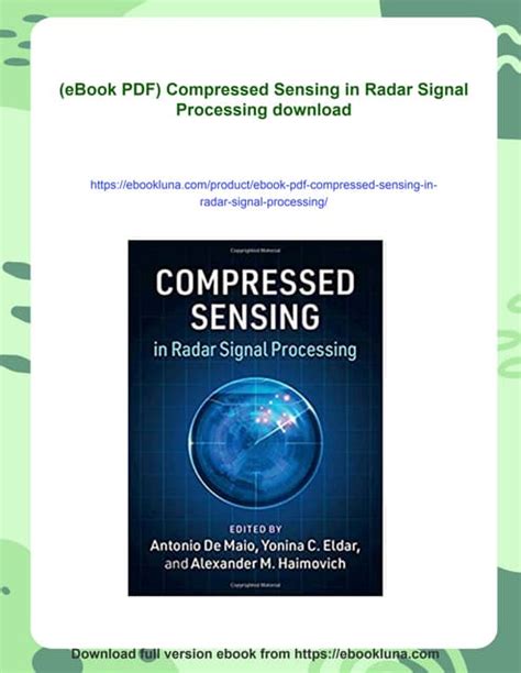 ebook pdf compressed sensing in radar signal processing pdf