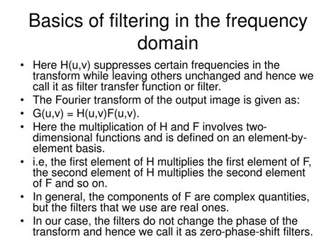 Ppt Frequency Domain Processing Powerpoint Presentation Free Download Id