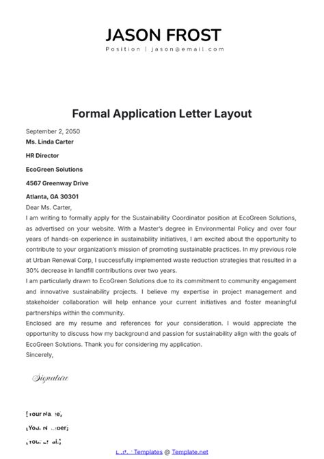 Free Formal Letter Templates Editable And Printable