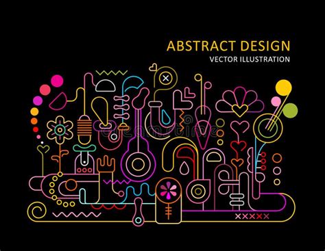 Abstract Art Neon Colors Illustration Stock Vector Illustration Of