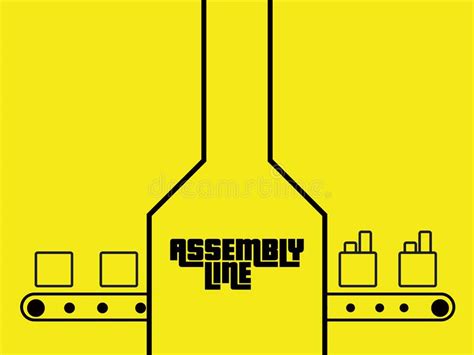 Assembly Line Poster Stock Vector Illustration Of Design 171451858