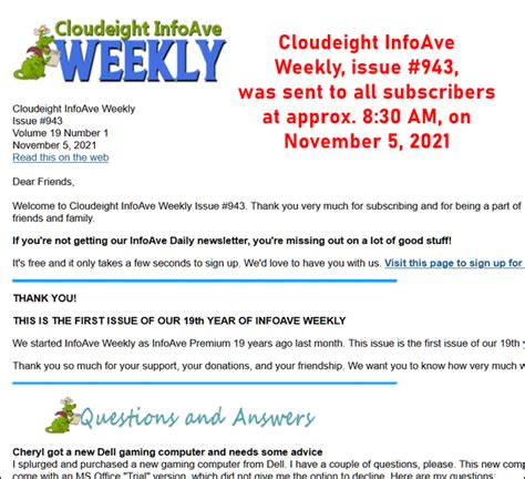 Cloudeight Infoave Weekly Issue 943 Available Online Cloudeight Infoave