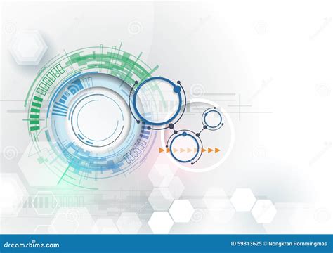 Vector Illustration Hi Tech Digital Technology Engineering Integration