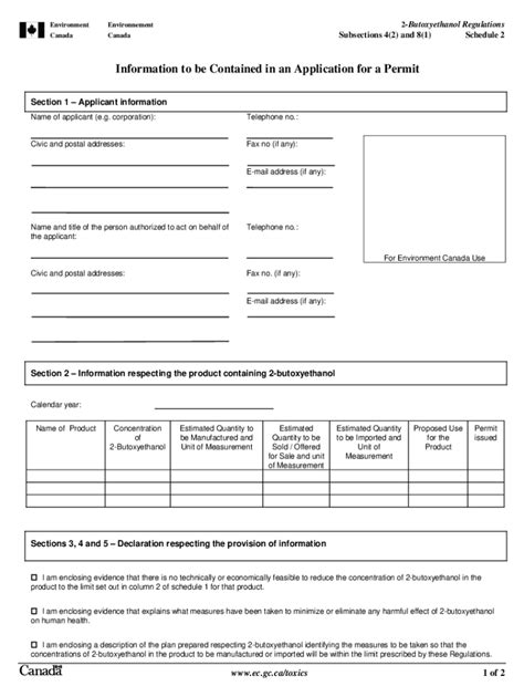 Permit Application Form 2 Butoxyethanol 2 Doc Fill Out And Sign Online Dochub