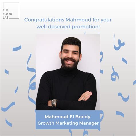 Our sincerest congratulations go out to Mahmoud El-Braidy, who has been promoted to the position ...
