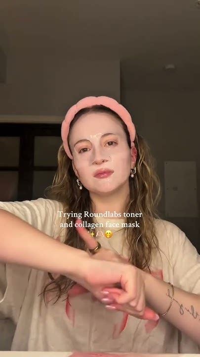 Trying Roundlabs Tonner And Collagen Face Mask Grwm Youtube