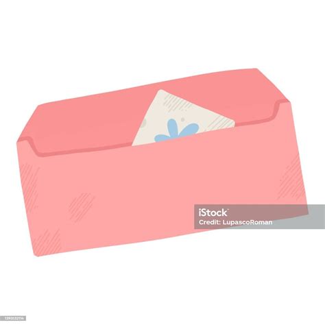 메일 엽서 및 엽서 벡터 플랫 만화 일러스트레이션이있는 컬렉션 봉투 다양한 공예 종이 편지 문구류 왁스 및 흰색에 고립 된 수제 카드 공예에 대한 스톡 벡터 아트 및 기타