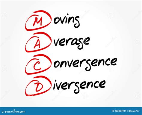 Macd Moving Average Convergence Divergence Indicator Technical Analysis Vector Illustration