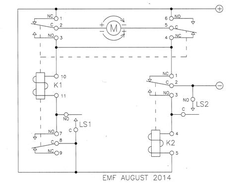Relay Limit Switches To Control Motor Direction Electrical Engineering Stack Exchange