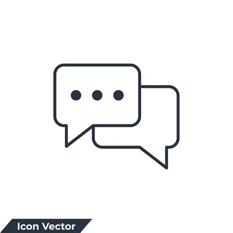 Chat Bubble Icon Logo Vector Illustration Talk Bubble Speech Symbol Template For Graphic And