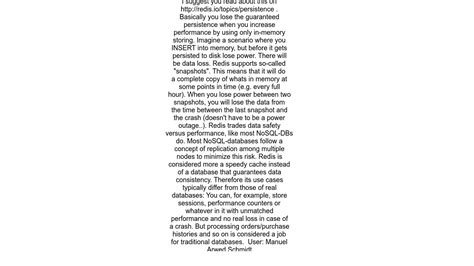 Does Redis Persist Data